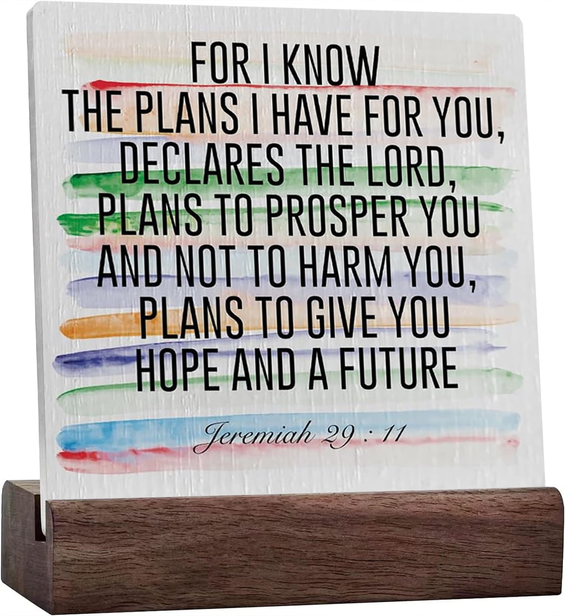 Ceramic Sign 4x4 Inch Country Inspirational Bible Verses Artwork Rustic ...