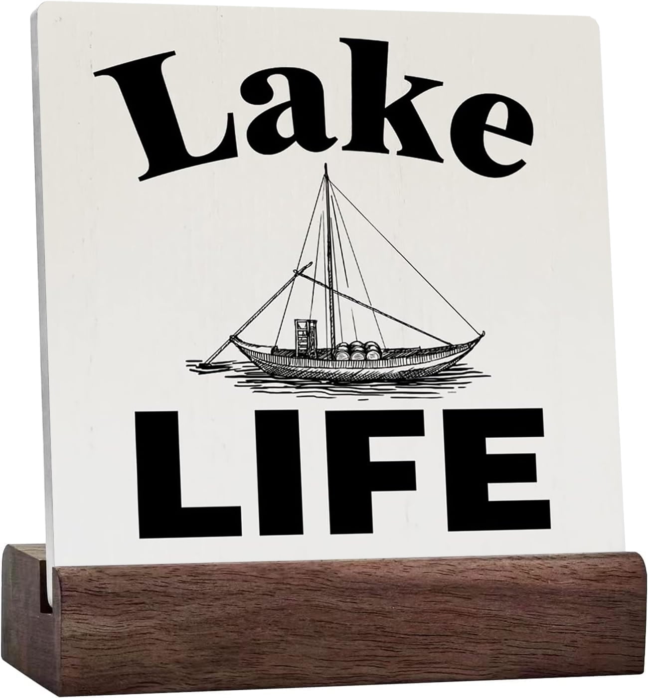 Ceramic Sign 4x4 Inch Country Lake Ceramic Plaque Table Decorations ...
