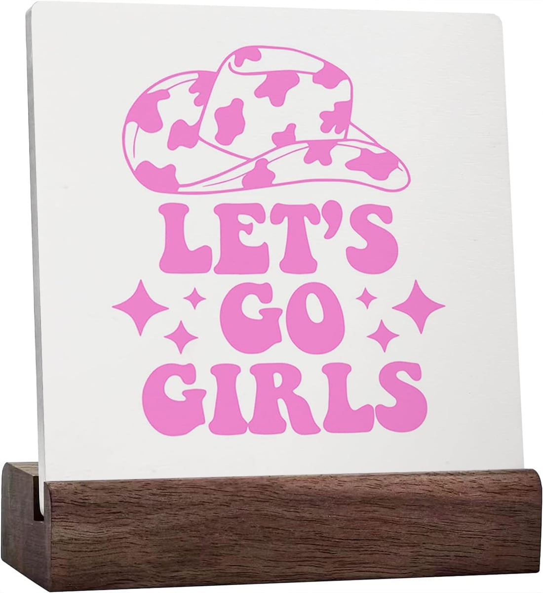 Ceramic Sign 4x4 Inch Cowgirl Decor Wooden Sign College Room Decor ...