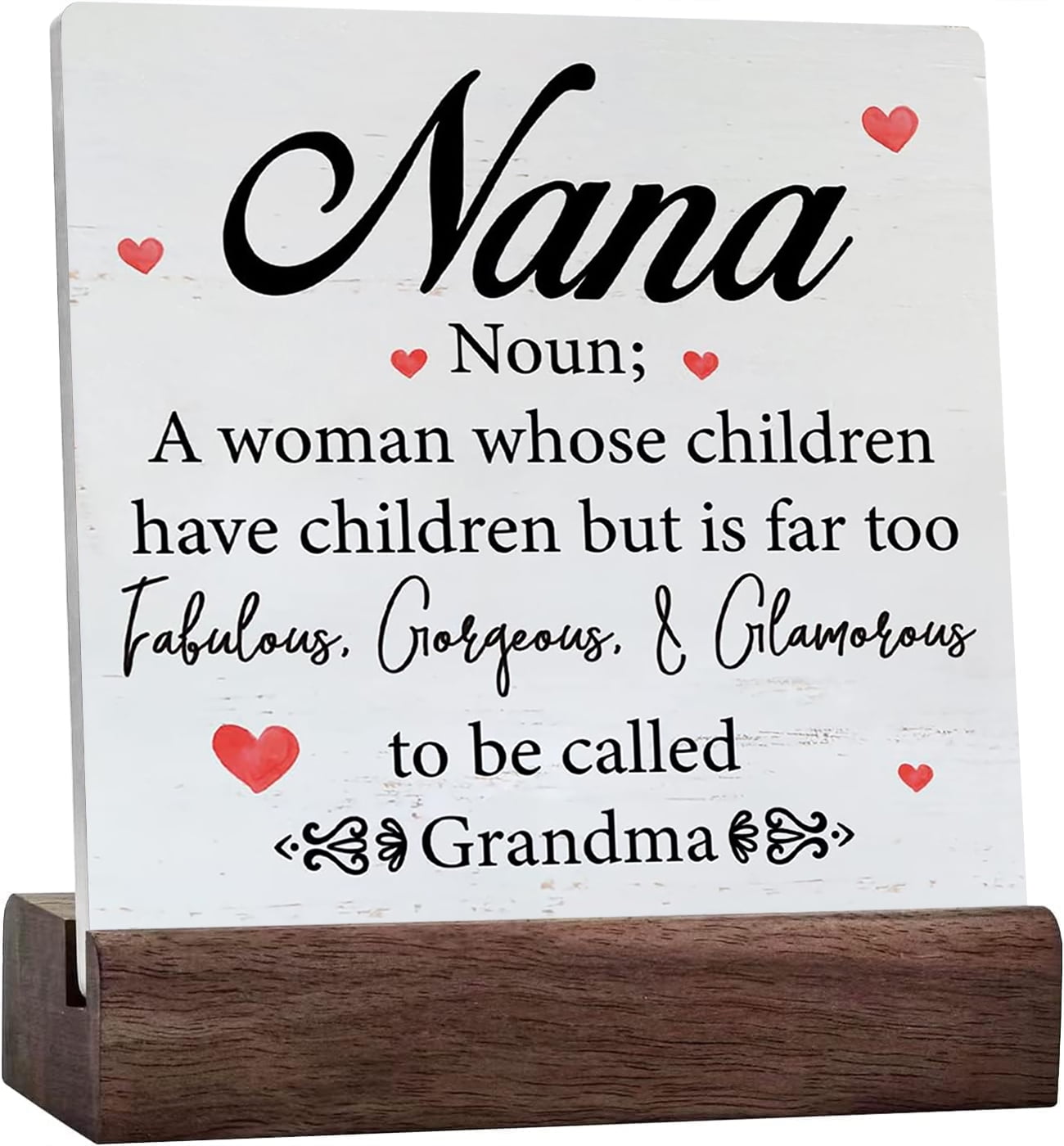 Ceramic Sign 4x4 Inch Farmhouse Nana Definition Ceramic Desk Sign ...