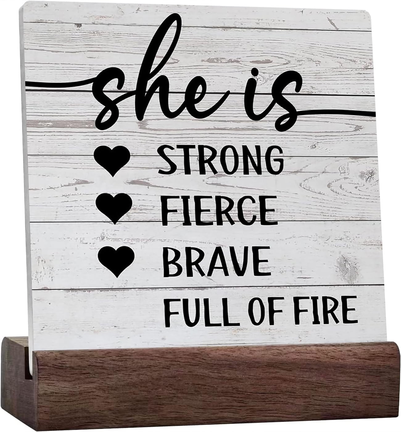 Ceramic Sign 4x4 Inch Farmhouse Women Empowerment Quotes Ceramic Desk ...