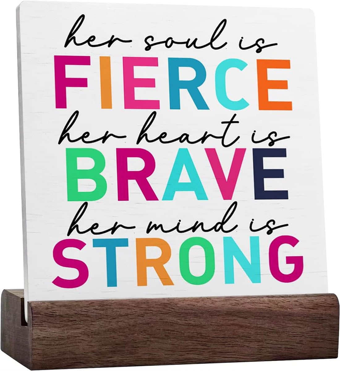 Ceramic Sign 4x4 Inch Feminist Desk Decor Feminism Motivational Home ...