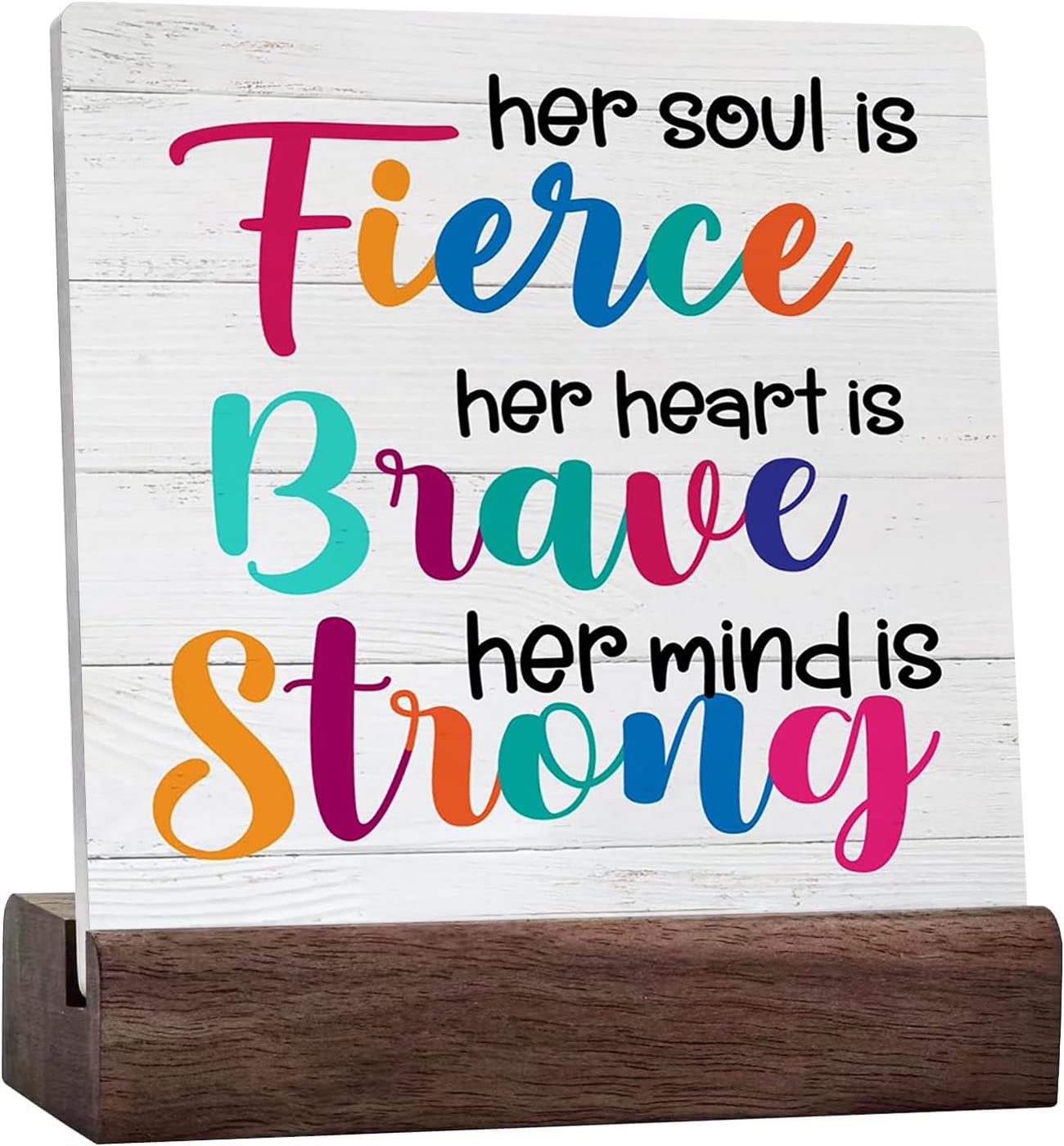 Ceramic Sign 4x4 Inch Feminist Quotes Ceramic Desk Sign Her Soul Is ...
