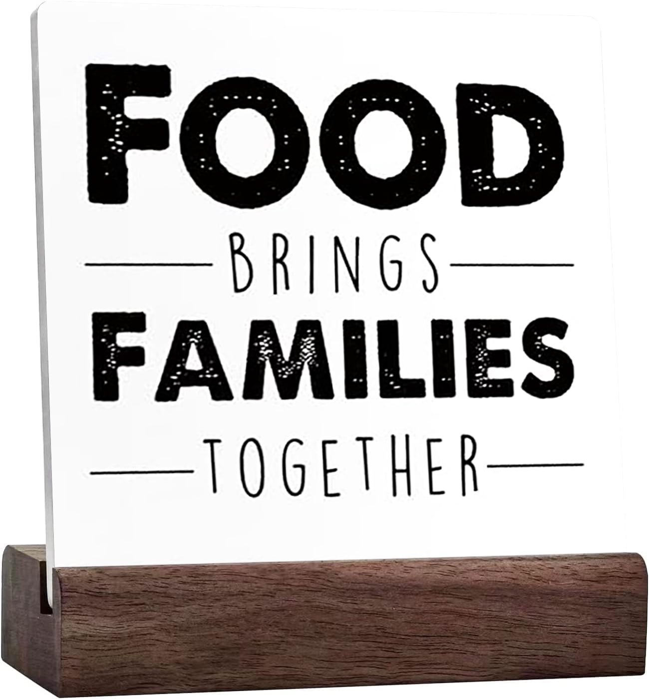 Ceramic Sign 4x4 Inch Food Brings Families Together Kitchen Sign Decor ...
