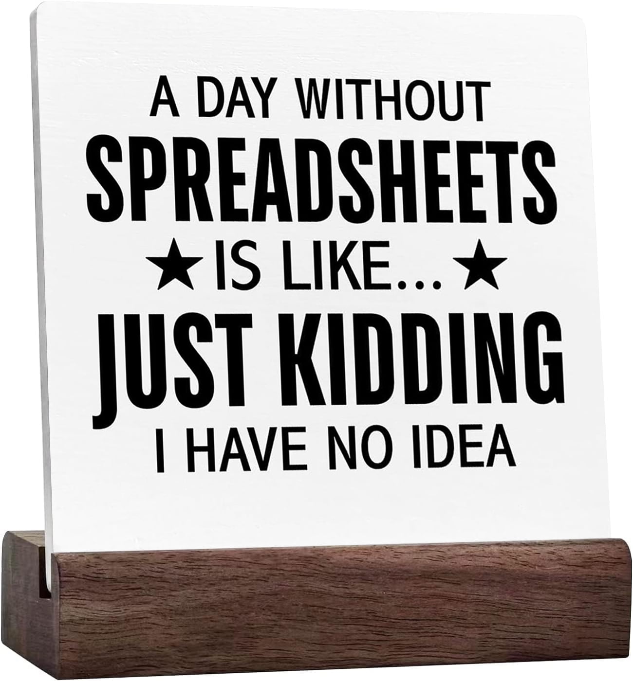 Ceramic Sign 4x4 Inch Funny Accountant Office Desk Wooden Sign Decor ...