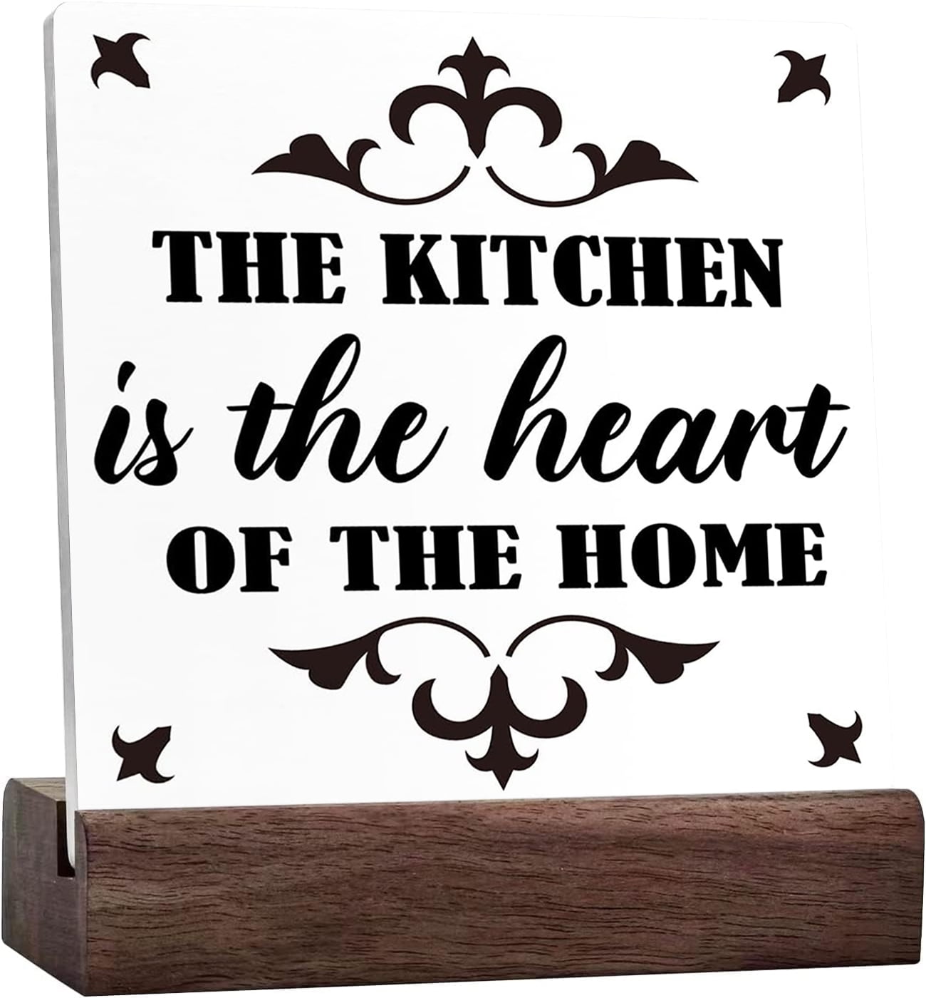 Ceramic Sign 4x4 Inch Funny Kitchen Plaque Sign with Wood Stand The ...