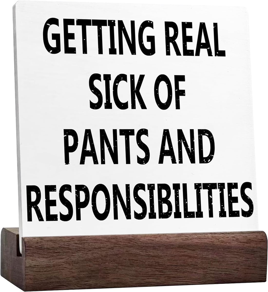 Ceramic Sign 4x4 Inch Funny Office Sign Desk Decor Humorous Plaque ...