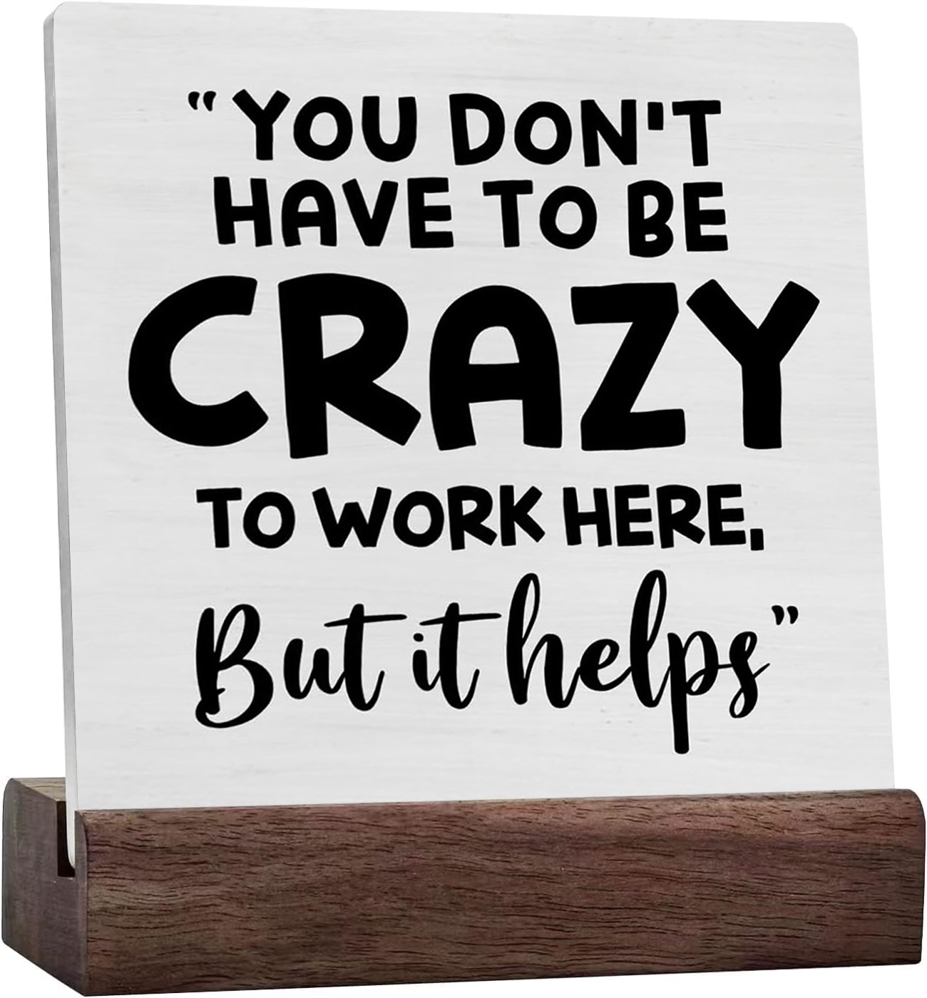 Ceramic Sign 4x4 Inch Funny Office Signs Decor Humor Desk Gifts For ...