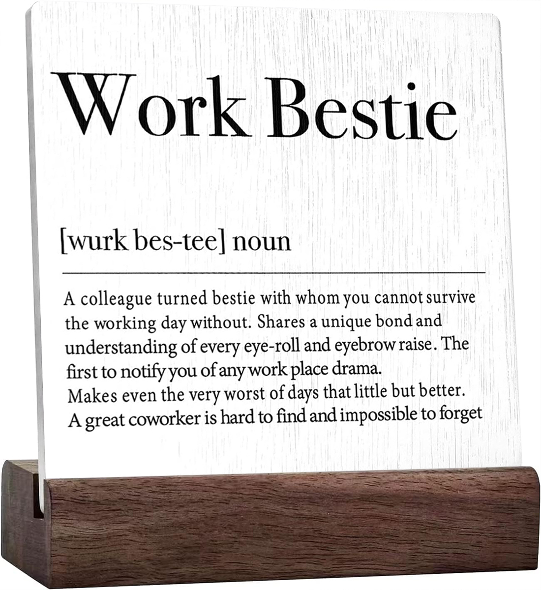 Ceramic Sign 4x4 Inch Funny Work Bestie Definition Plaque Sign with ...