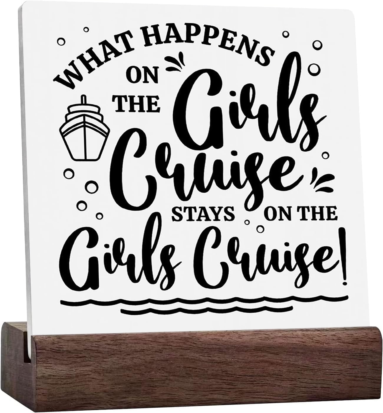 Ceramic Sign 4x4 Inch Girls Trip Gifts Cruise Decor Gifts Ceramic Signs ...