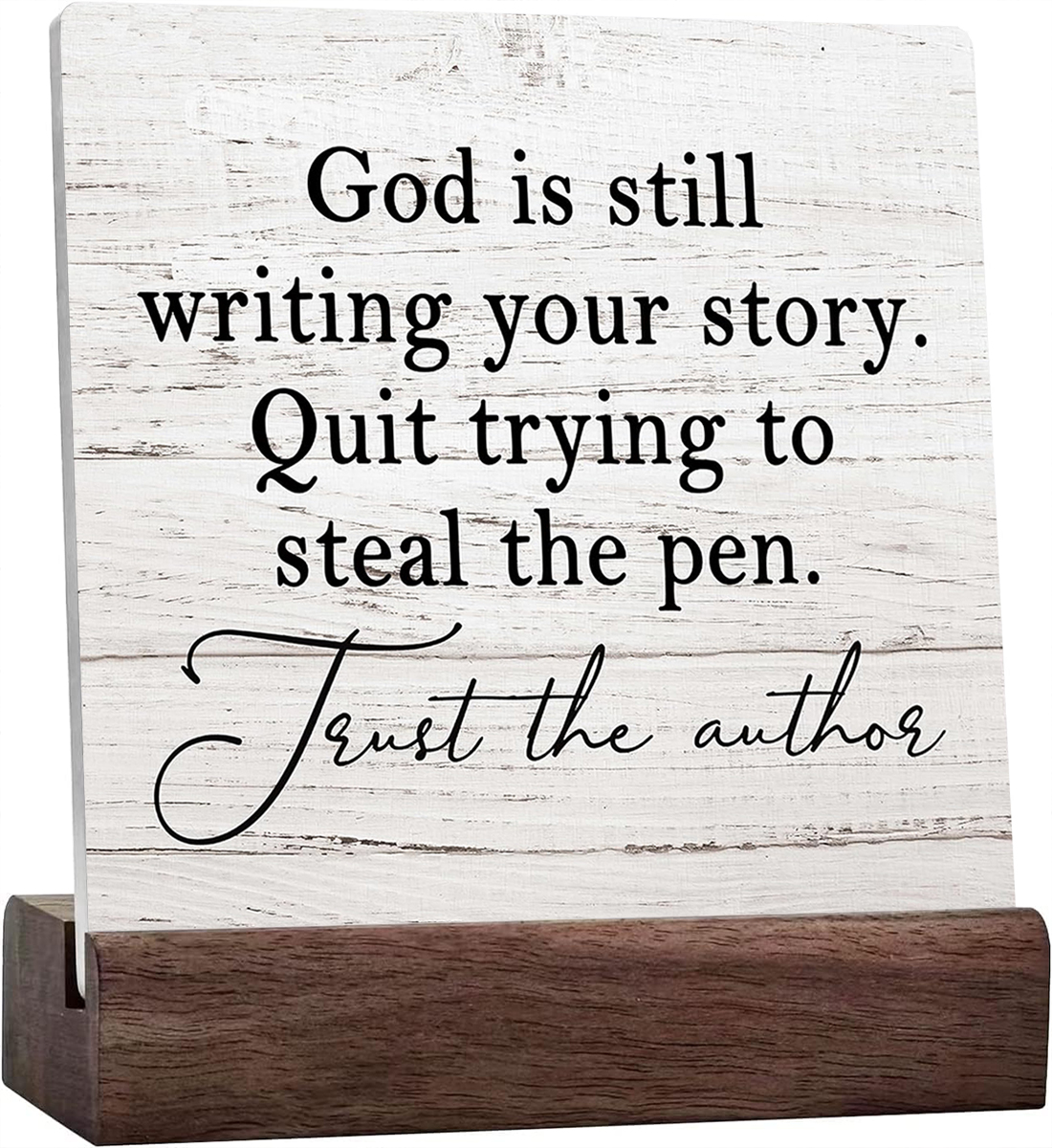 Ceramic Sign 4x4 Inch God Is Still Writing Your Story Prayer Room Decor ...