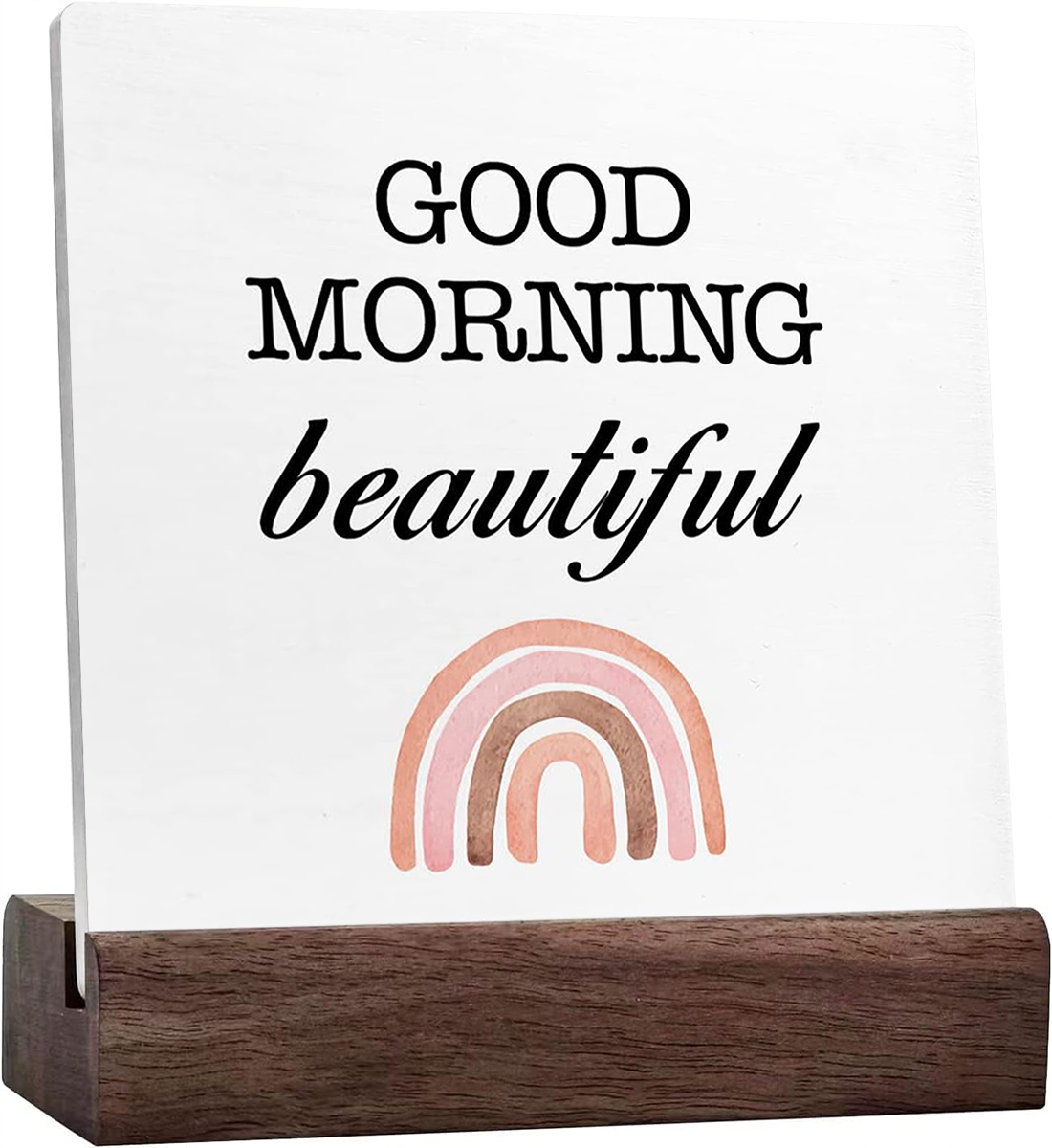 Ceramic Sign 4x4 Inch Good Morning Beautiful Sign Wood Plaques Women ...