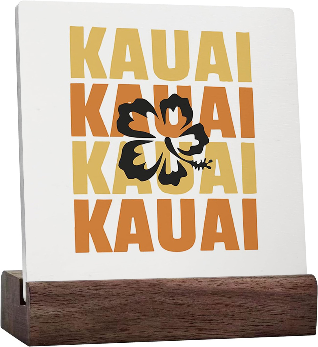 Ceramic Sign 4x4 Inch Hawaii Islands Kauai Hibiscus Flower Summer Beach ...