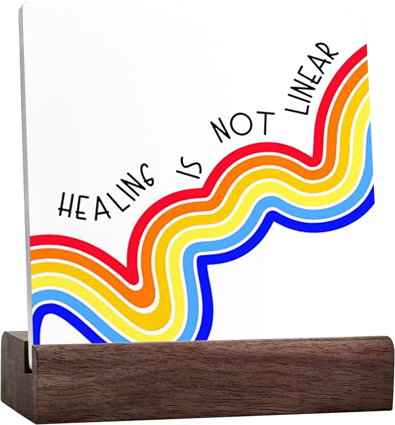 Ceramic Sign 4x4 Inch Healing Is Not Linear Ceramic Table Plaque Mental ...