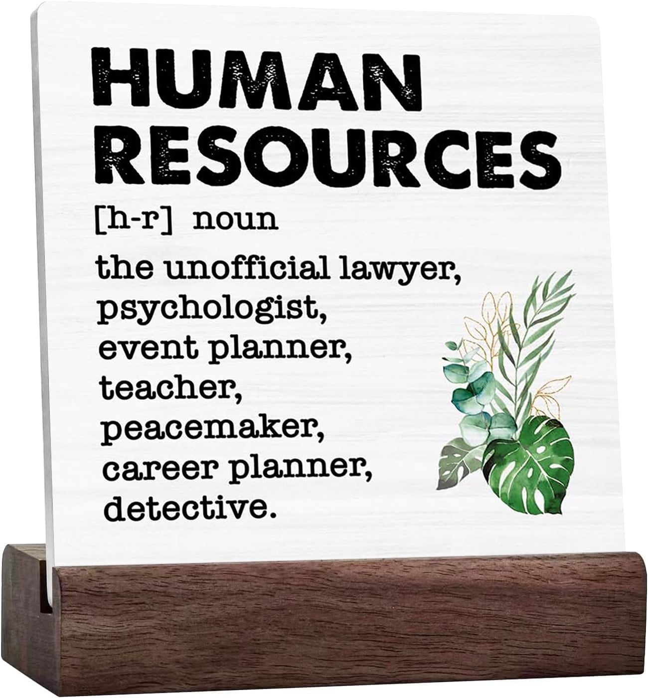 Ceramic Sign 4x4 Inch Hr Office Decor Rustic Office Desk Signs Human ...