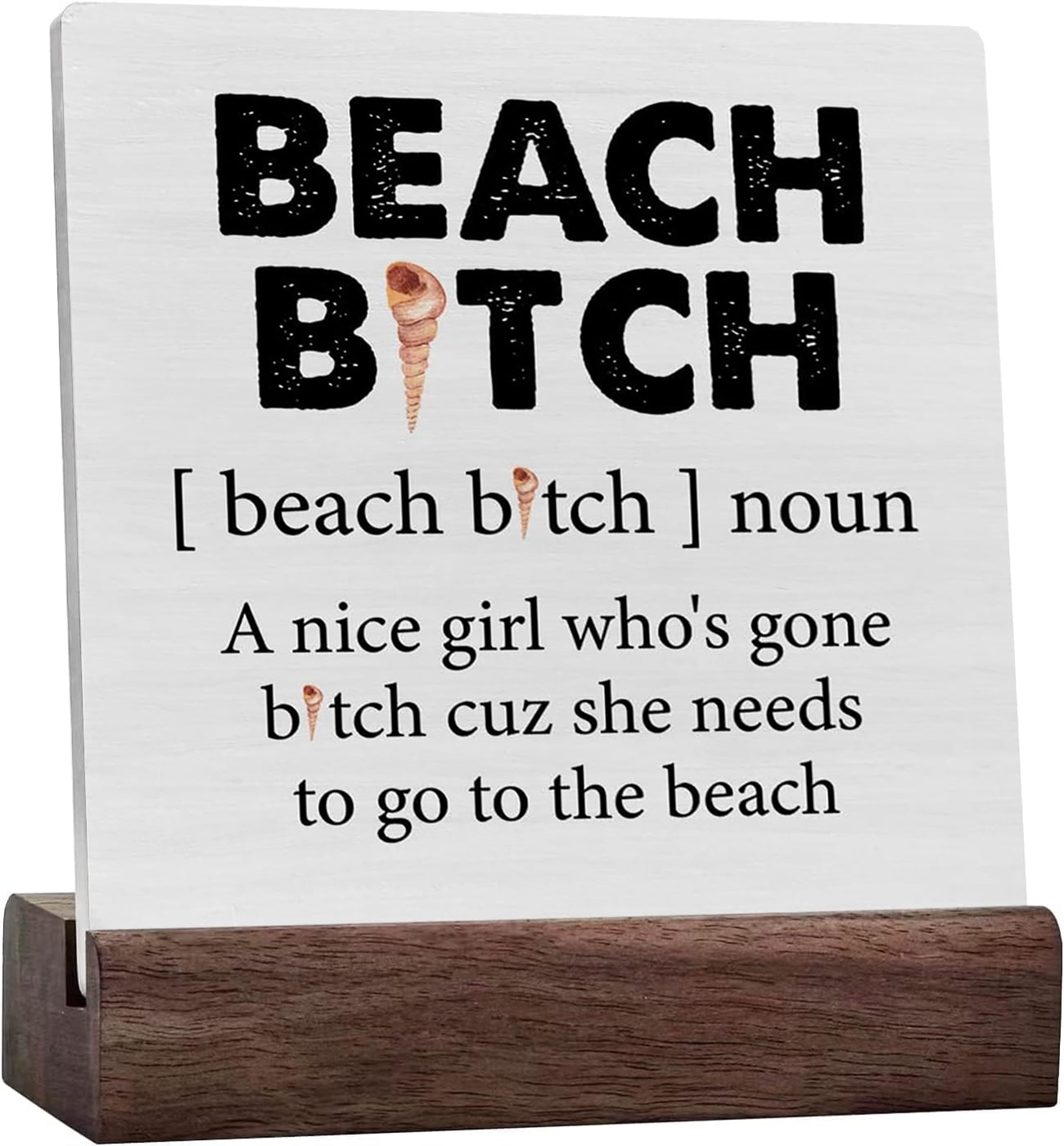 Ceramic Sign 4x4 Inch Humor Beach Desk Sign Decor Funny Beach Quote ...