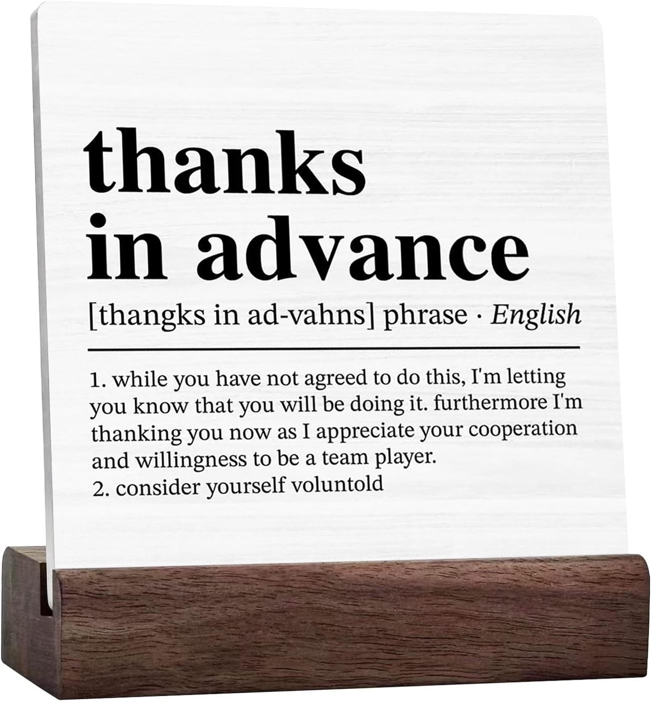 Ceramic Sign 4x4 Inch Humor Office Definition Humorous Home Office Wood ...