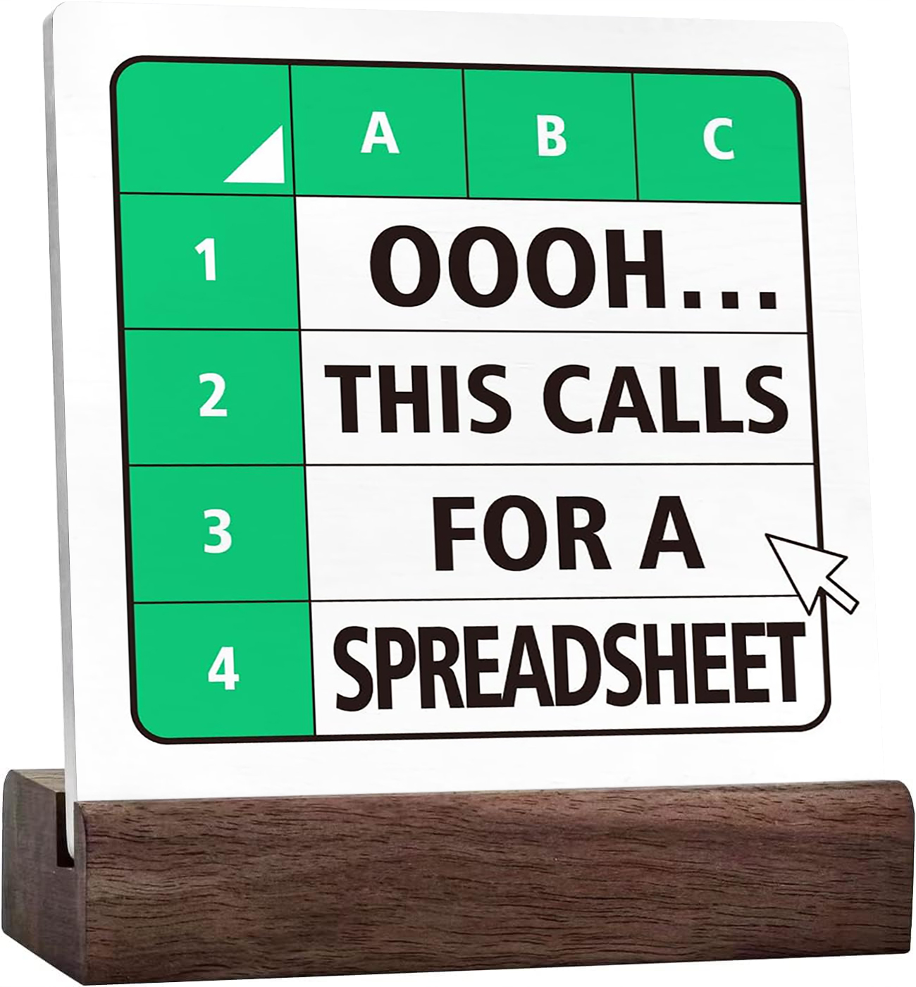 Ceramic Sign 4x4 Inch Humor Plaque Sign with Wood Stand Oooh This Calls ...