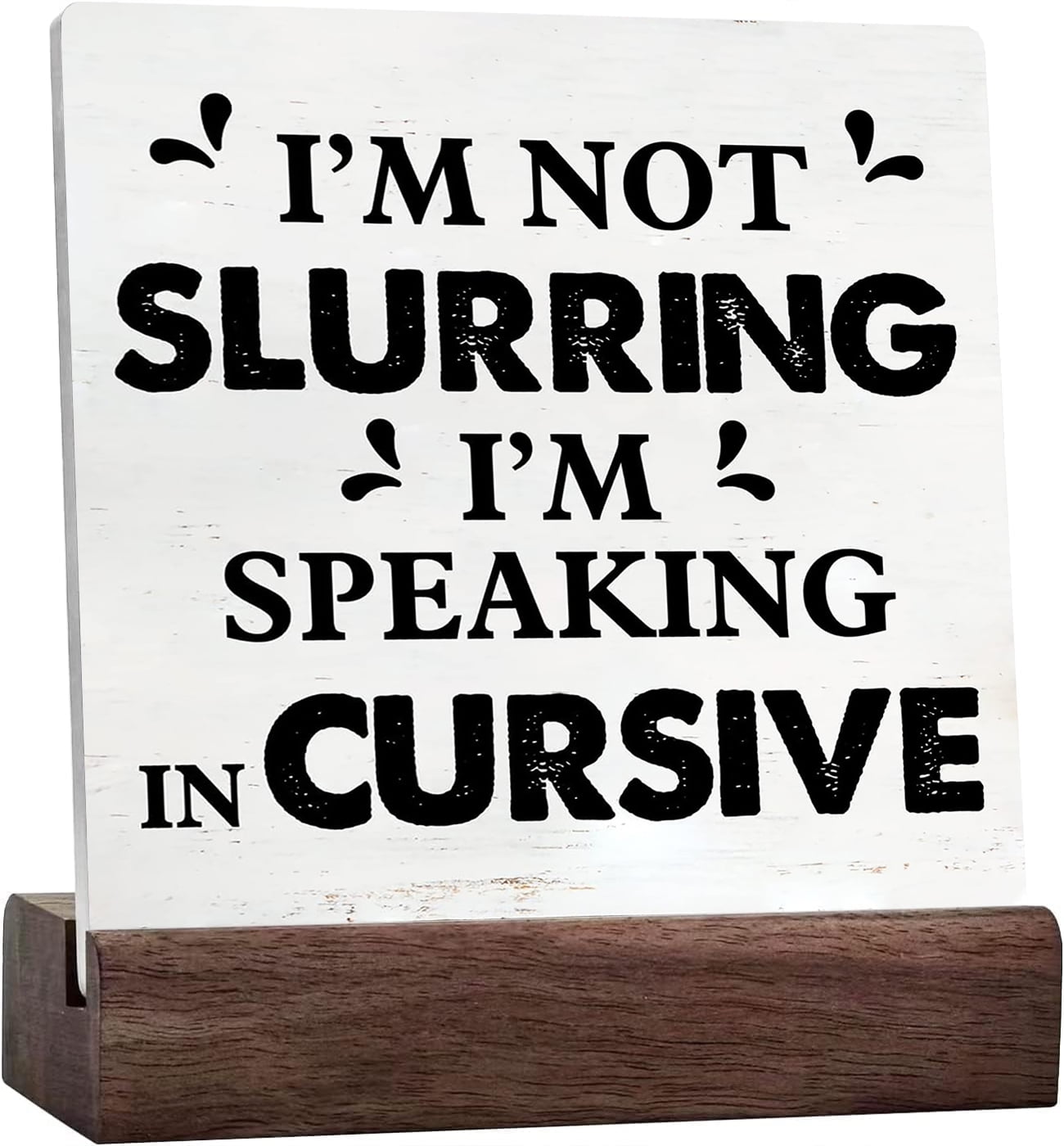 Ceramic Sign 4x4 Inch Humorous Kitchen Quote Ceramic Plaque Sign With ...