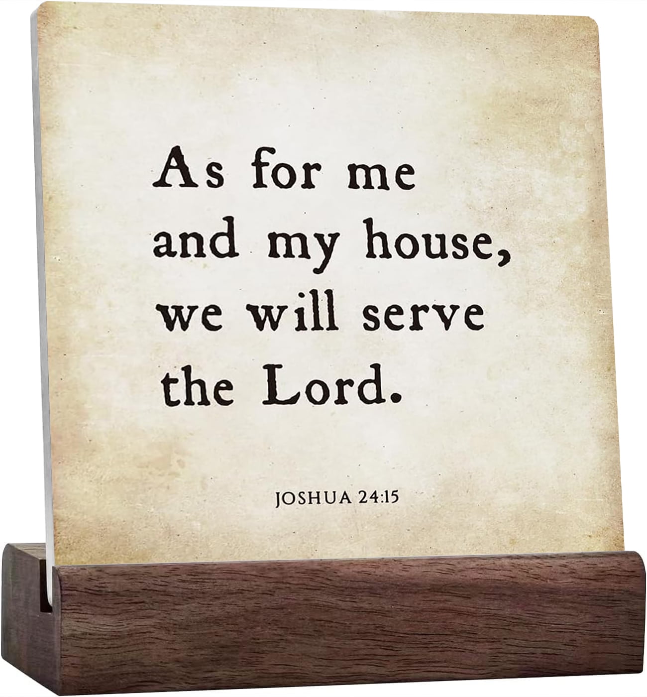 Ceramic Sign 4x4 Inch Inspirational Bible Verse Ceramic Sign As For Me ...