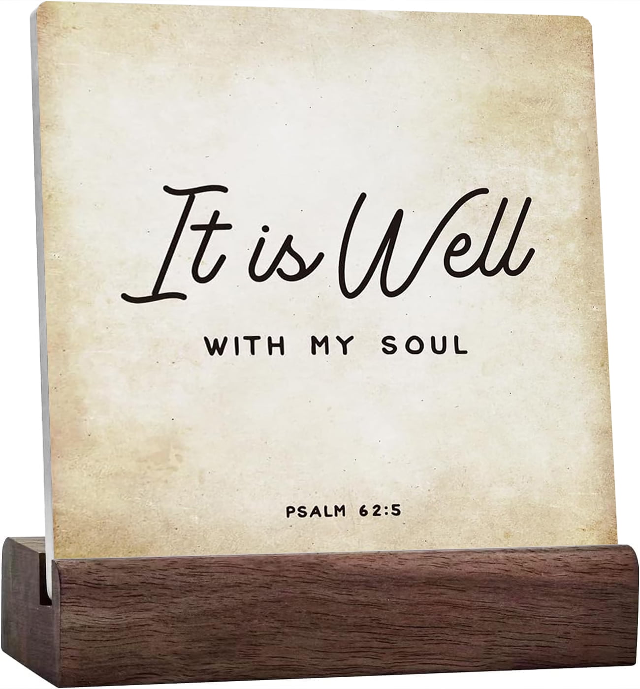 Ceramic Sign 4x4 Inch Inspirational Bible Verse It Is Well With My Soul ...