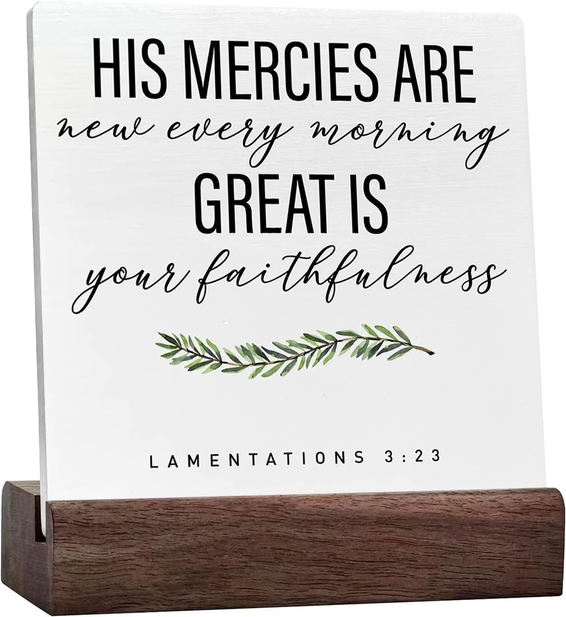 Ceramic Sign 4x4 Inch Inspirational Christian Desk Plaque Sign with ...