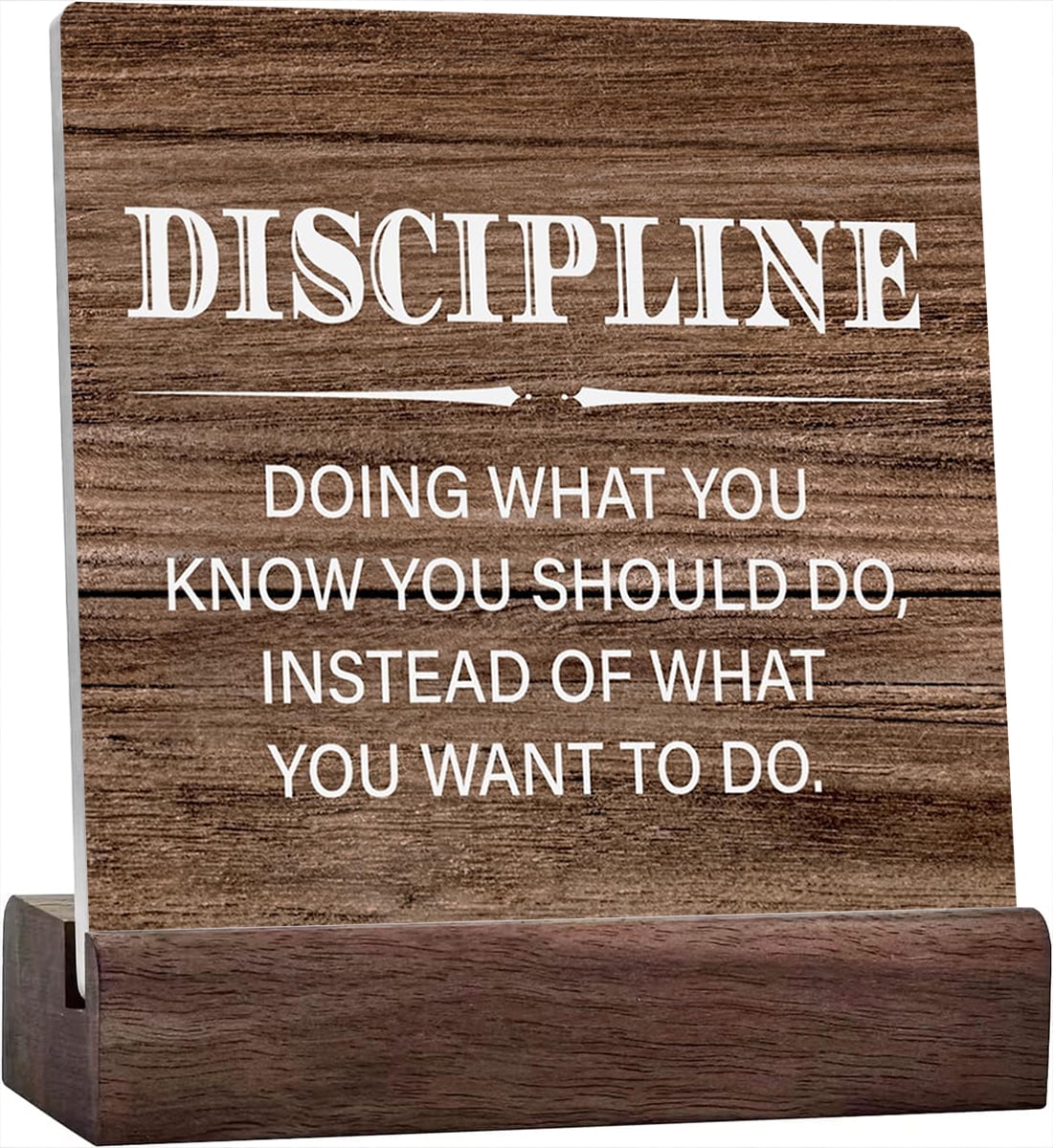Ceramic Sign 4x4 Inch Inspirational Discipline Doing What You Know Sign ...