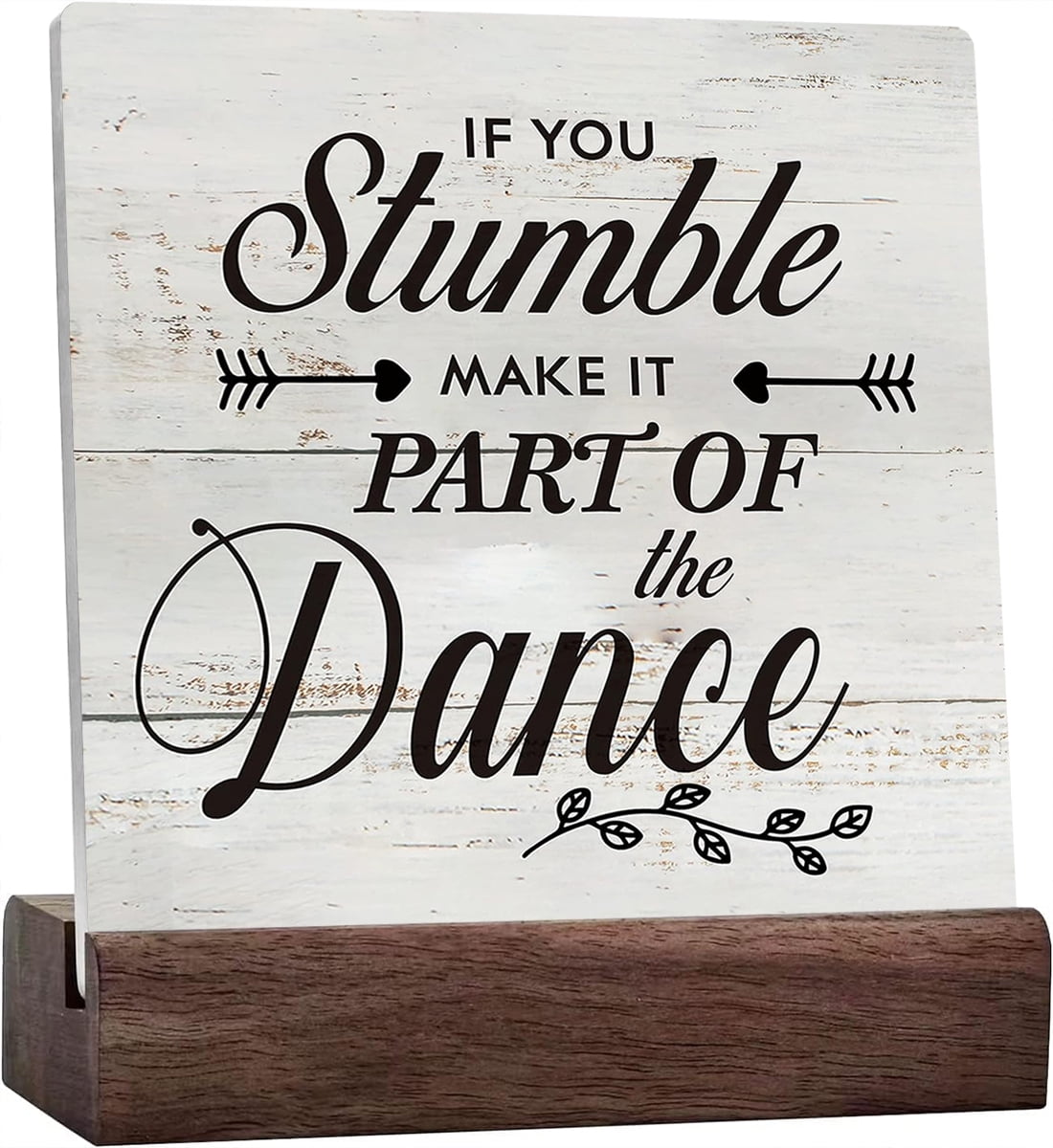 Ceramic Sign 4x4 Inch Inspirational If You Stumble Make It Part Of The ...