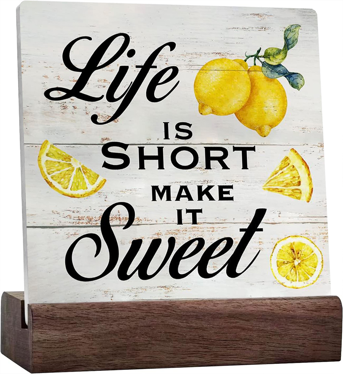 Ceramic Sign 4x4 Inch Inspirational Quote Life Is Short Make It Sweet ...