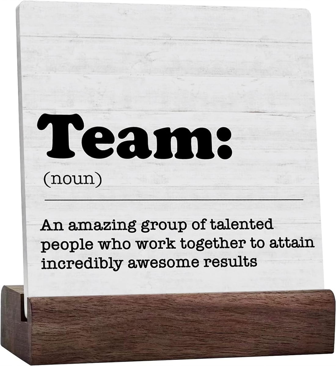 Ceramic Sign 4x4 Inch Inspirational Team Definition Sign Home Office ...