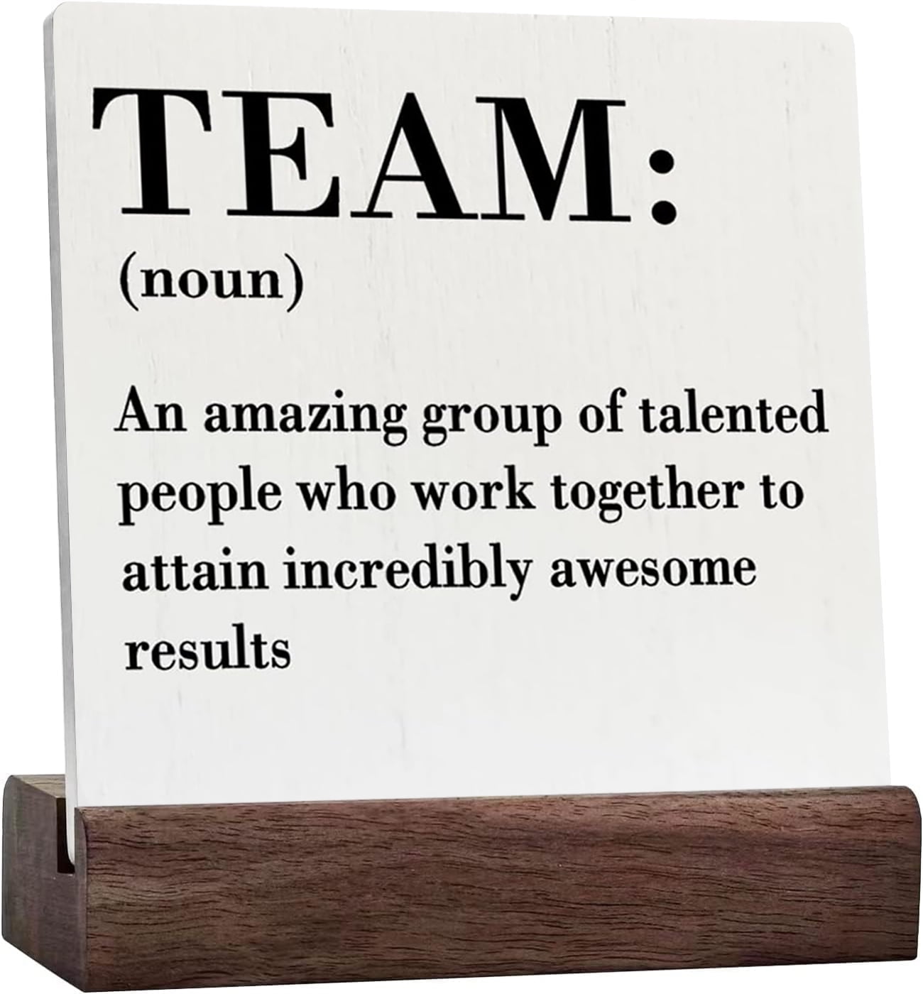 Ceramic Sign 4x4 Inch Inspirational Team Noun Desk Decor Team Sign ...
