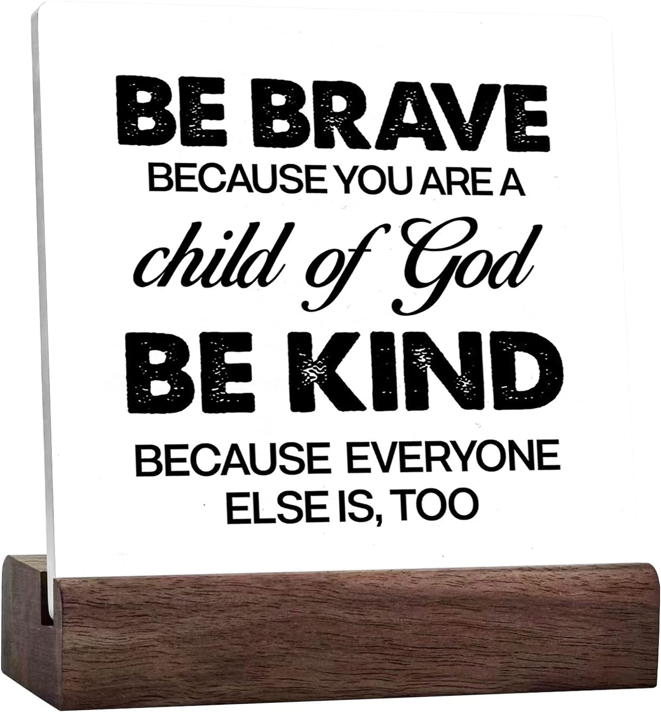 Ceramic Sign 4x4 Inch Inspirational Wooden Signs For Kids Religious ...