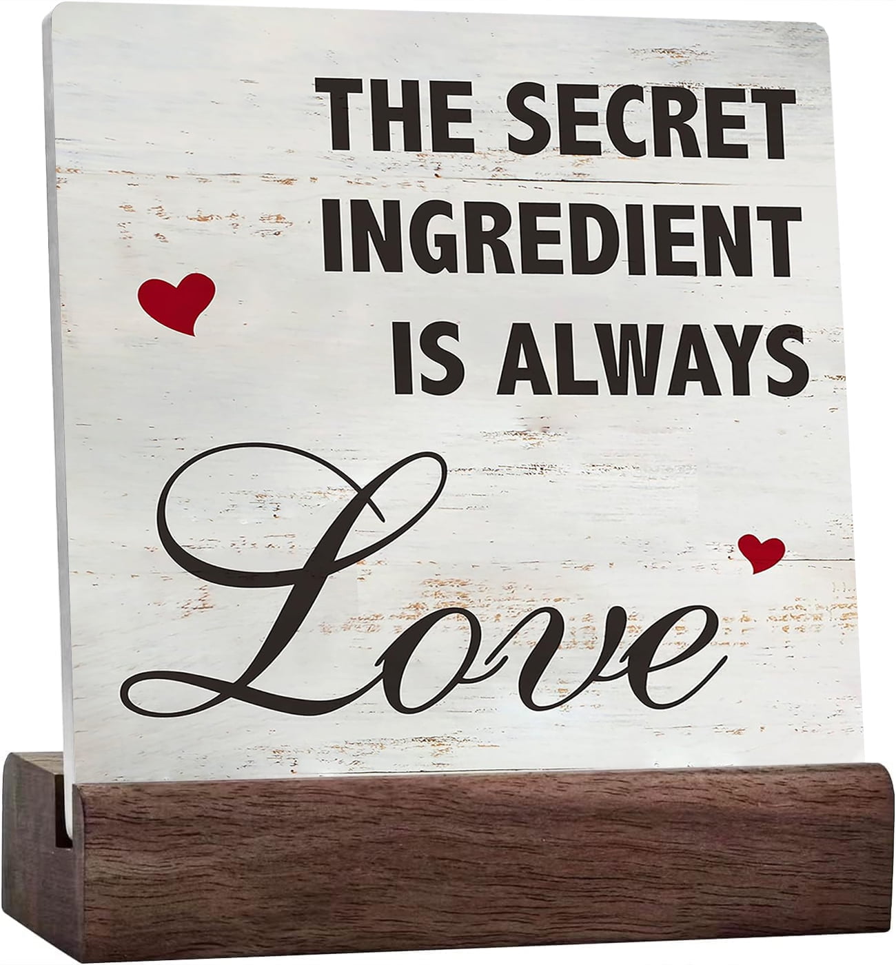 Ceramic Sign 4x4 Inch Kitchen Quote The Secret Ingredient Is Always ...