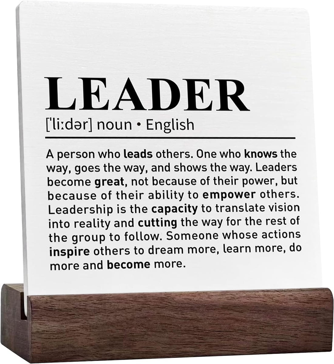 Ceramic Sign 4x4 Inch Leader Thank You Appreciation Gifts A Person Who ...