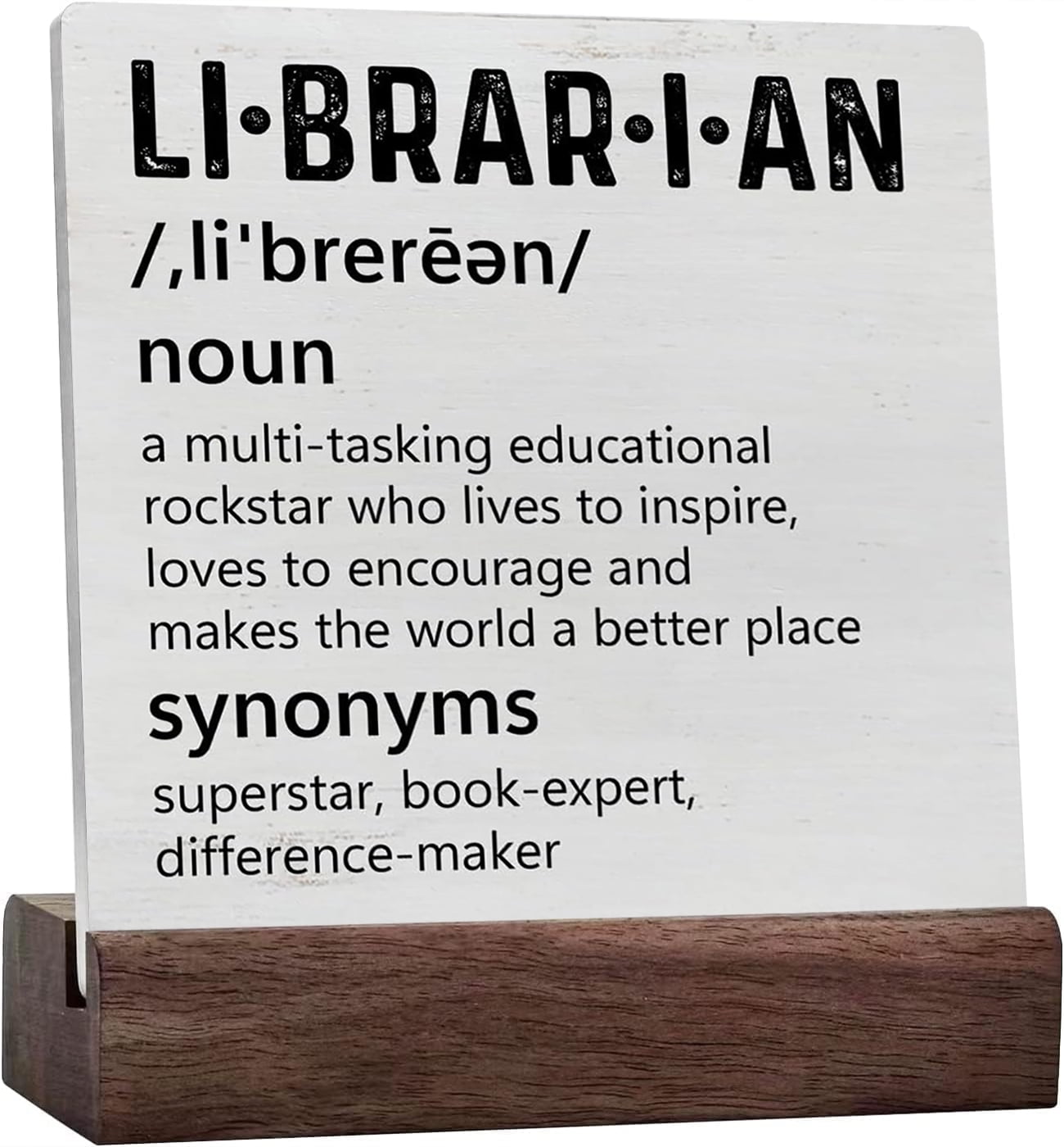 Ceramic Sign 4x4 Inch Librarian Definition Ceramic Signs Decor Desk ...