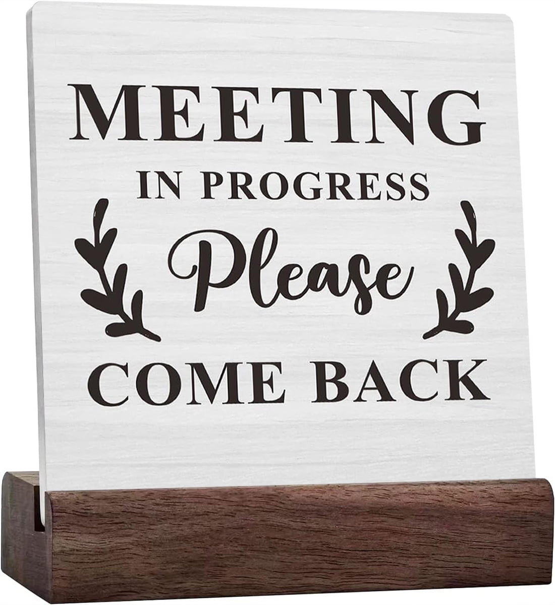 Ceramic Sign 4x4 Inch Meeting In Progress Door Sign Home Office Plaque ...