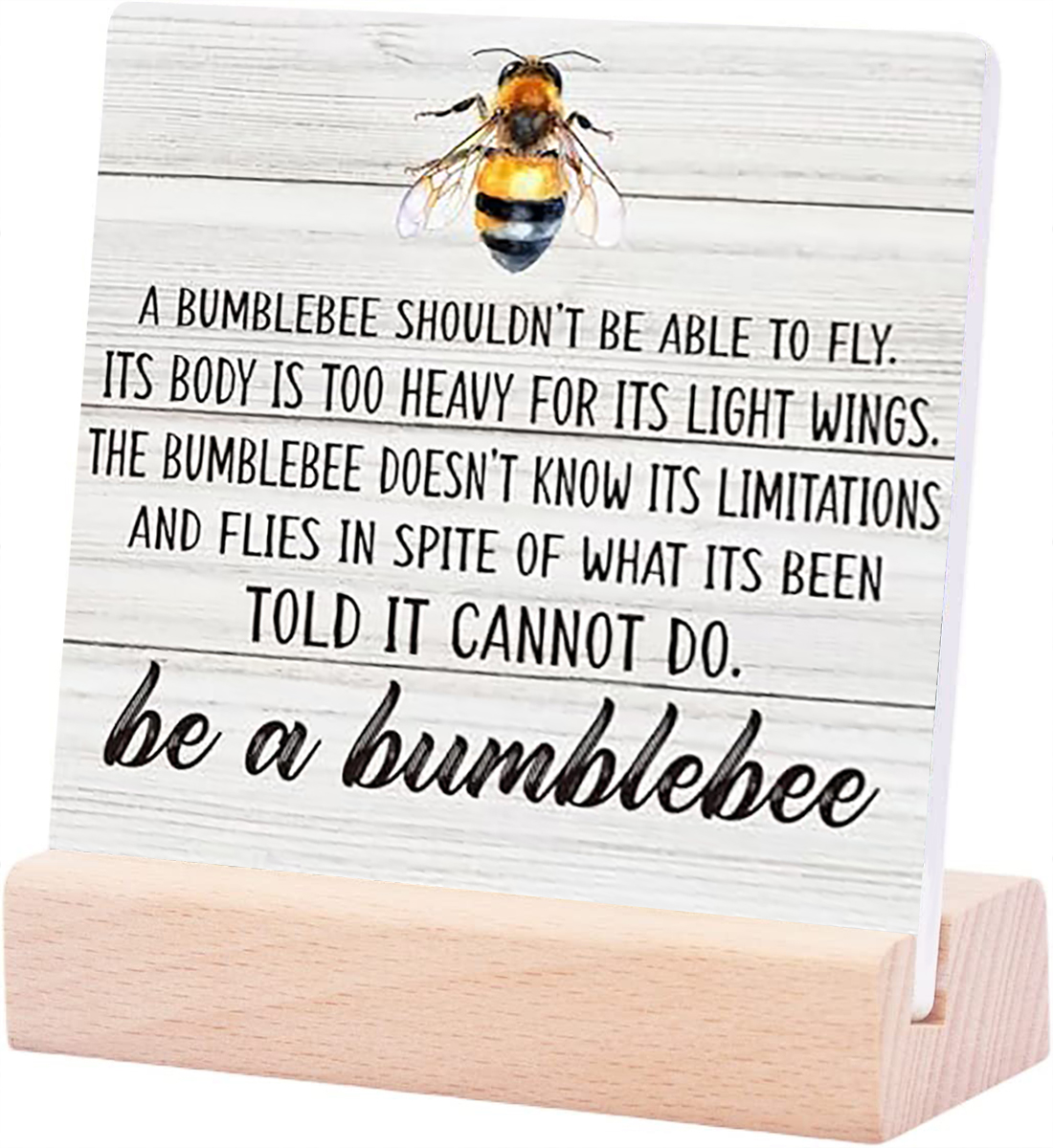 Ceramic Sign 4x4 Inch Motivational Quote Cute Wood Ceramic Signs Office ...