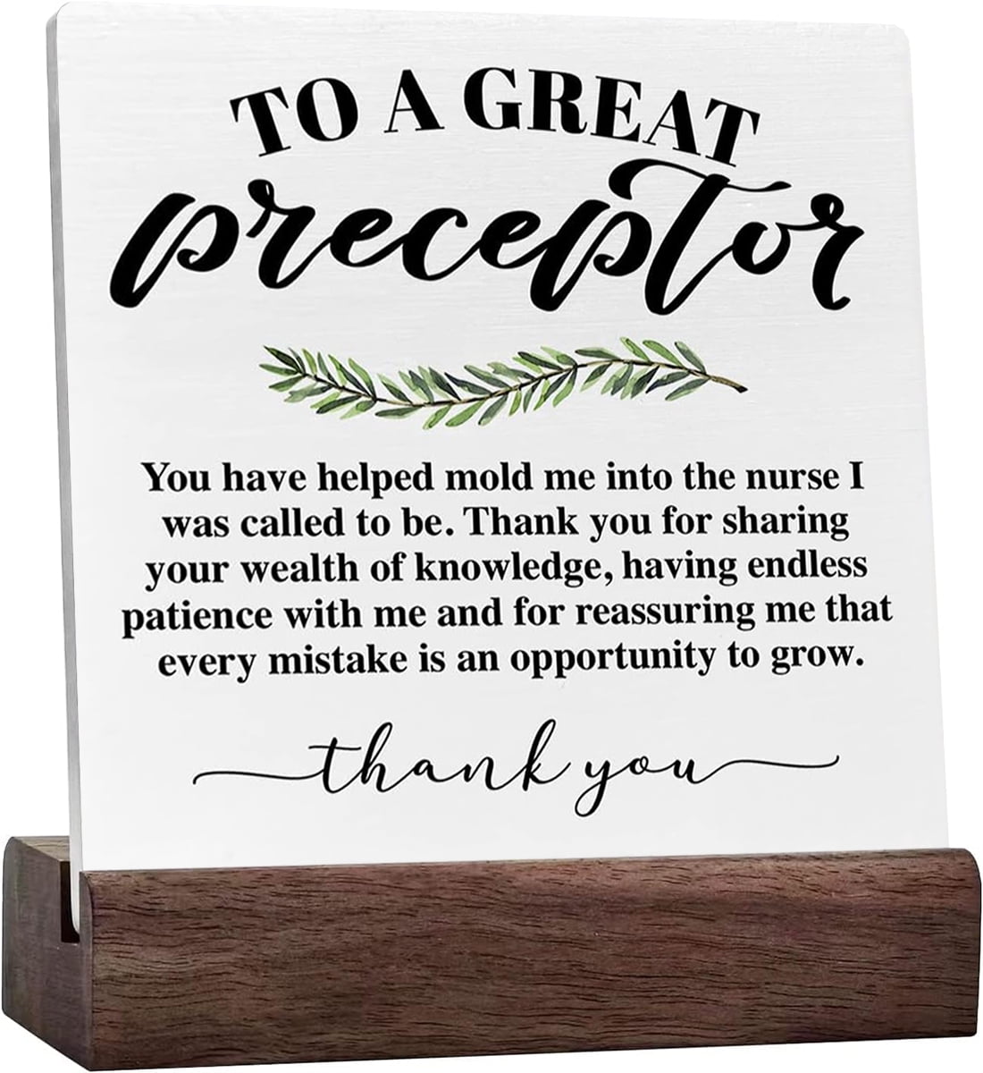 Ceramic Sign 4x4 Inch Nurse Preceptor Thank You Appreciation Gifts For ...