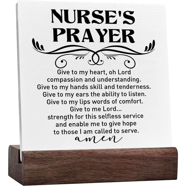 Ceramic Sign 4x4 Inch Nurse Thank You Appreciation Gifts Nurse'S Prayer ...
