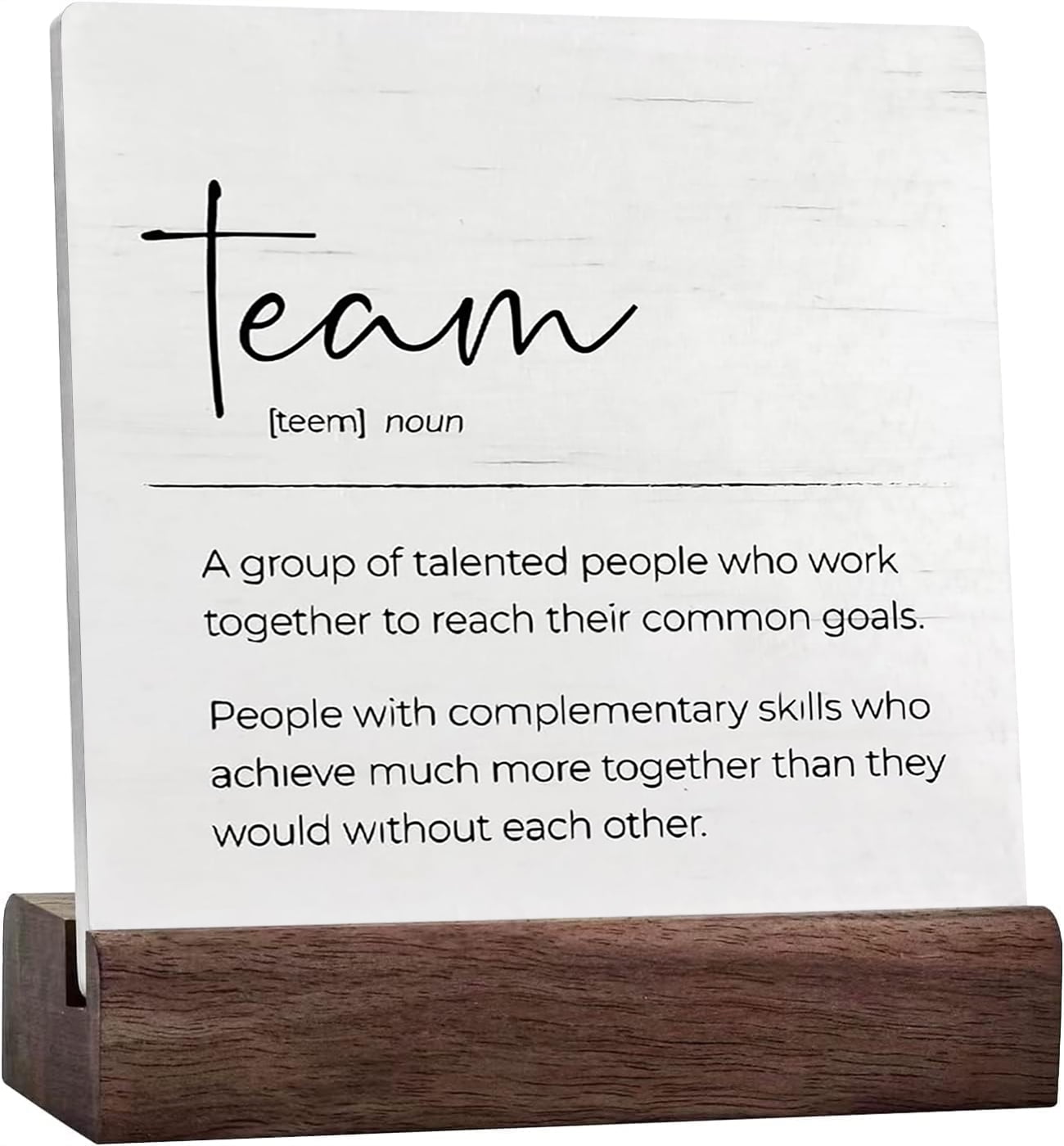 Ceramic Sign 4x4 Inch Office Desk Decor Team Definition Ceramic Plaque ...