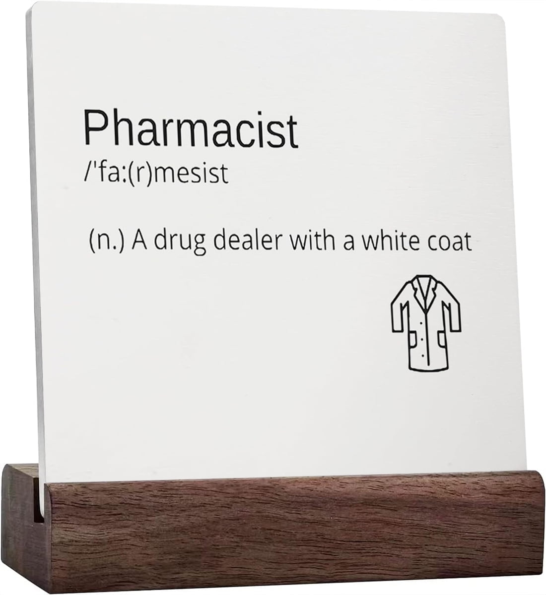 Ceramic Sign 4x4 Inch Pharmacist Definition Ceramic Plaque Desk Sign ...