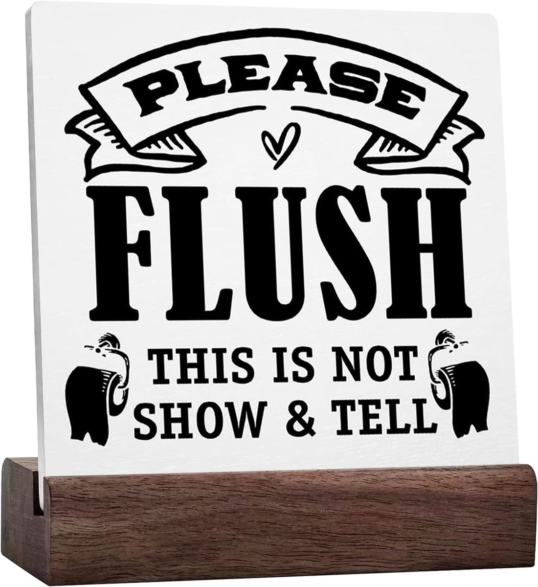 Ceramic Sign 4x4 Inch Plaque Sign with Wood Stand For Table Shelf ...