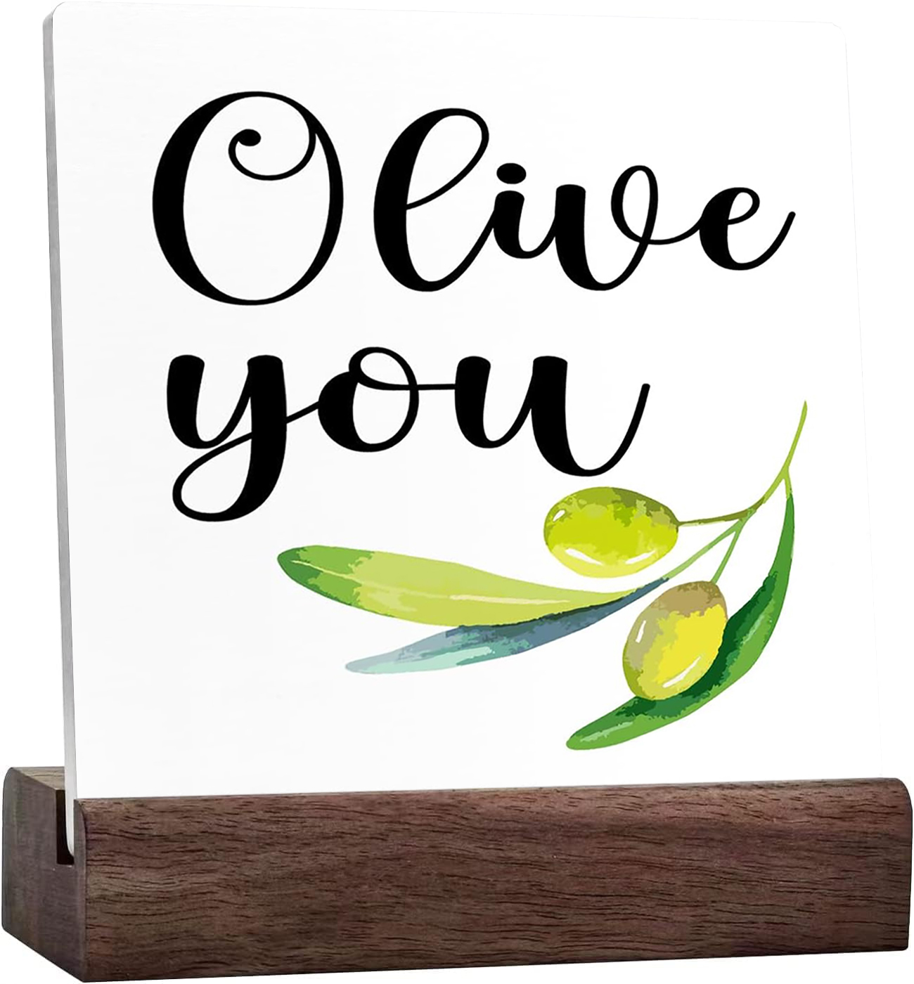 Ceramic Sign 4x4 Inch Plaque Sign with Wood Stand Rustic Kitchen Sign ...