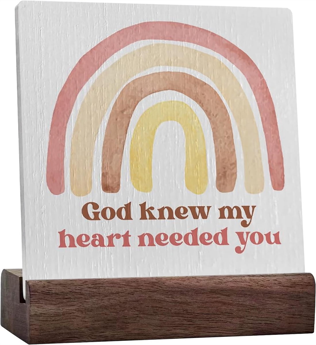 Ceramic Sign 4x4 Inch Positive Rainbow Quote Artwork Ceramic Desk Sign ...