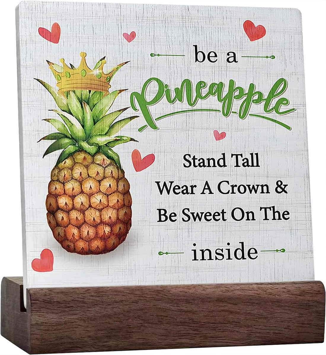 Ceramic Sign 4x4 Inch Positive Summer Be A Pineapple Quote Ceramic ...