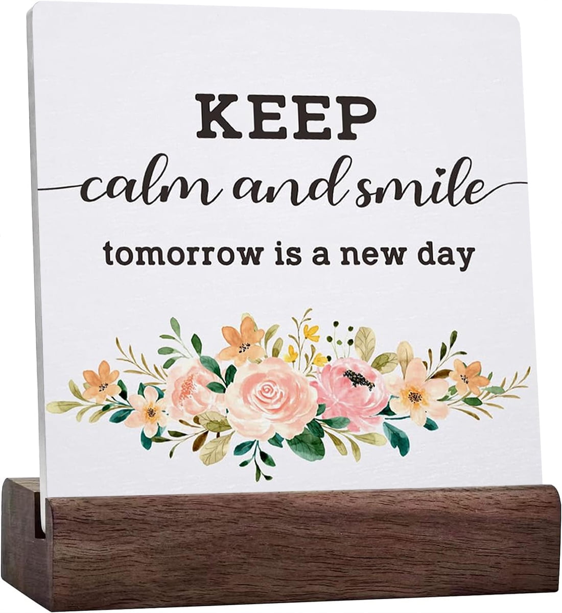 Ceramic Sign 4x4 Inch Quotes Home Office Decor Ceramic Plaque Desk Sign ...