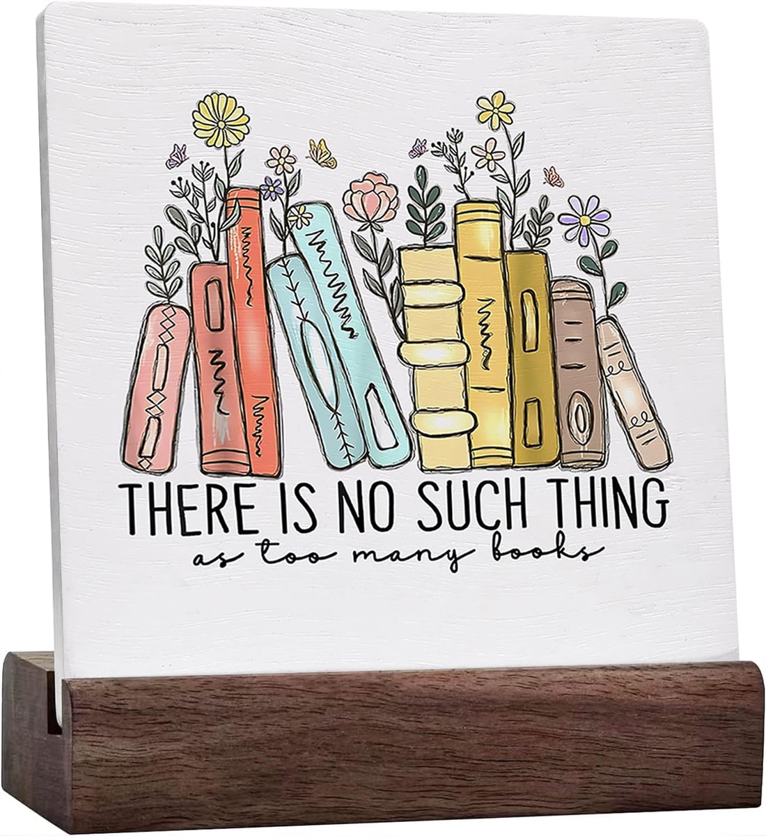 Ceramic Sign 4x4 Inch Reading Room Ceramic Desk Sign Reading Decor For ...