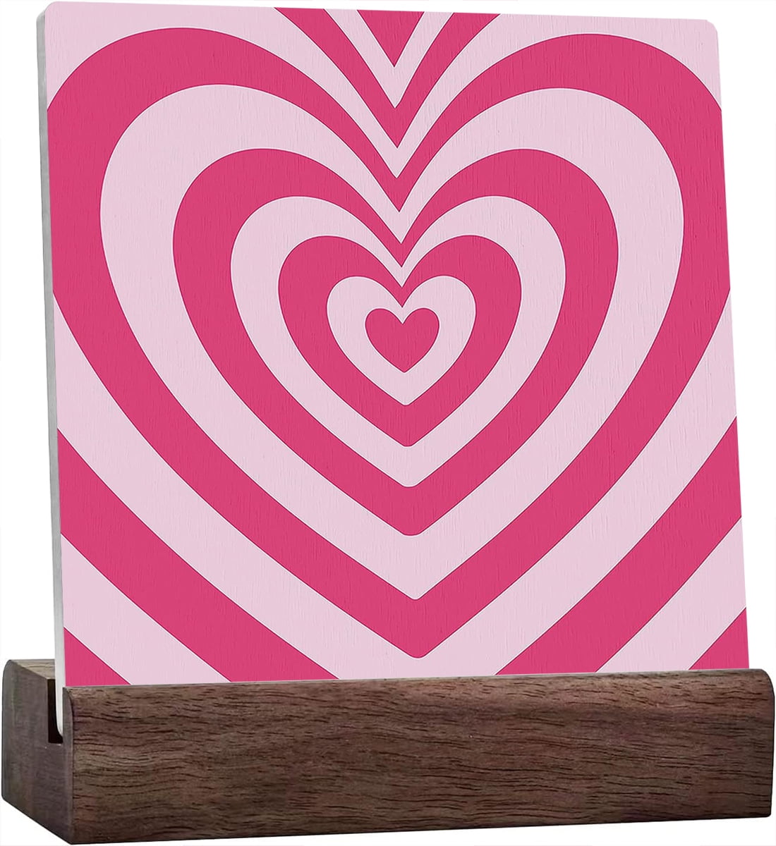 Ceramic Sign 4x4 Inch Retro 70s Groovy Heart Aesthetic Ceramic Plaque ...