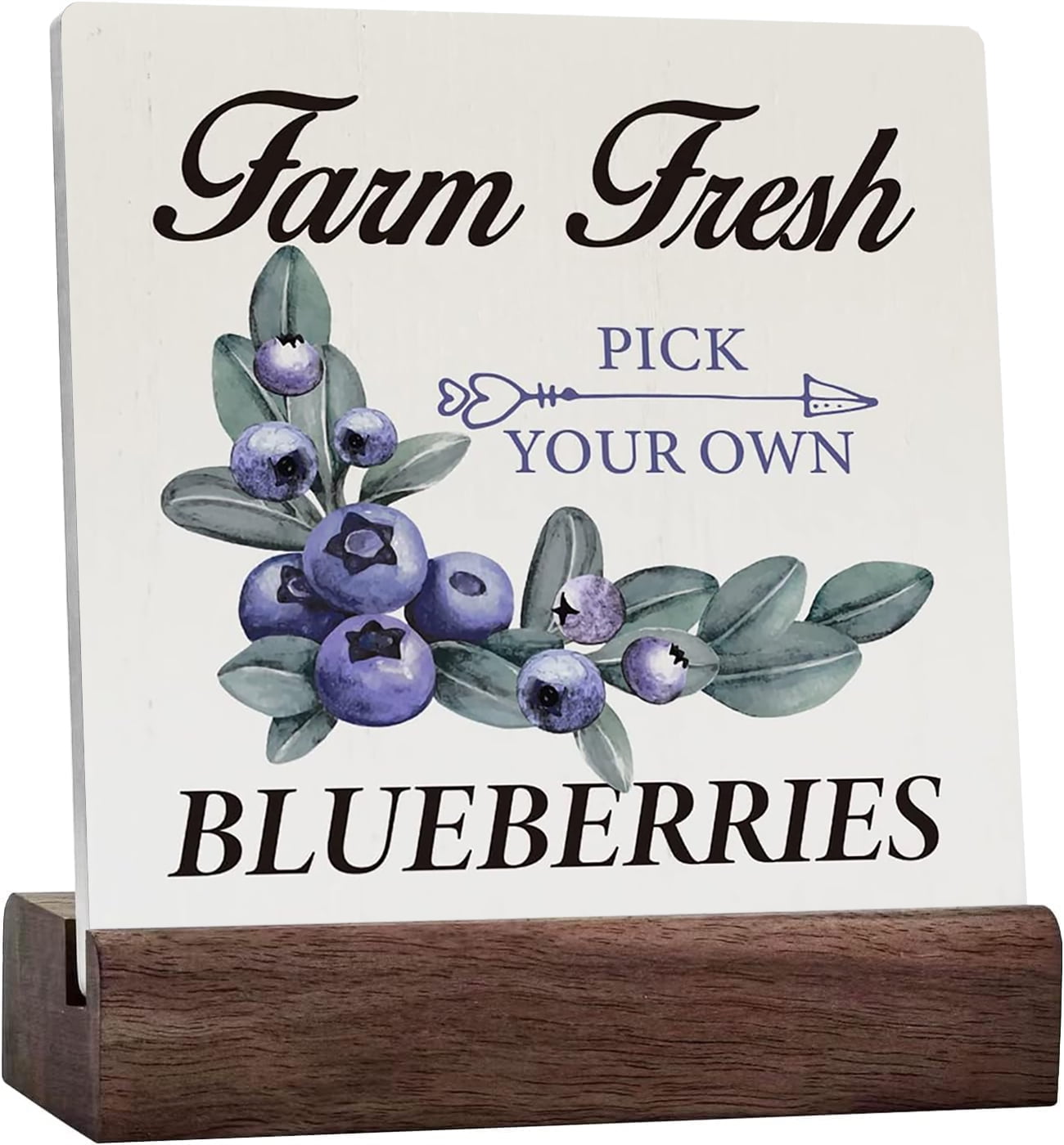 Ceramic Sign 4x4 Inch Retro Blueberry Ceramic Signs Rustic Farm Fresh ...