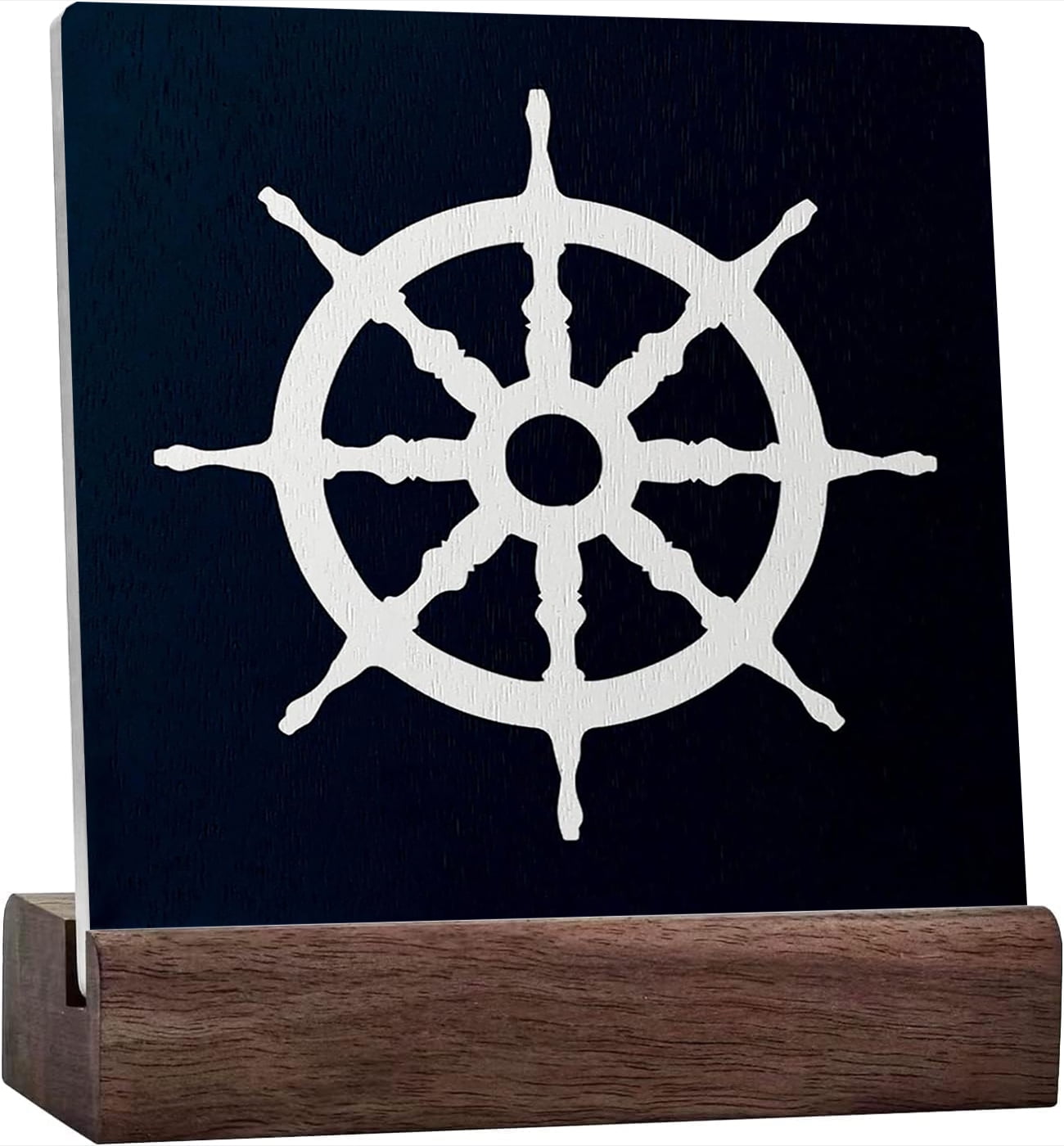 Ceramic Sign 4x4 Inch Retro Ship Steering Wheel Navy Ceramic Sign Desk ...